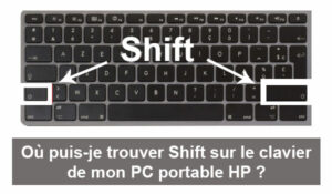 Où trouver la touche shift sur mon clavier PC